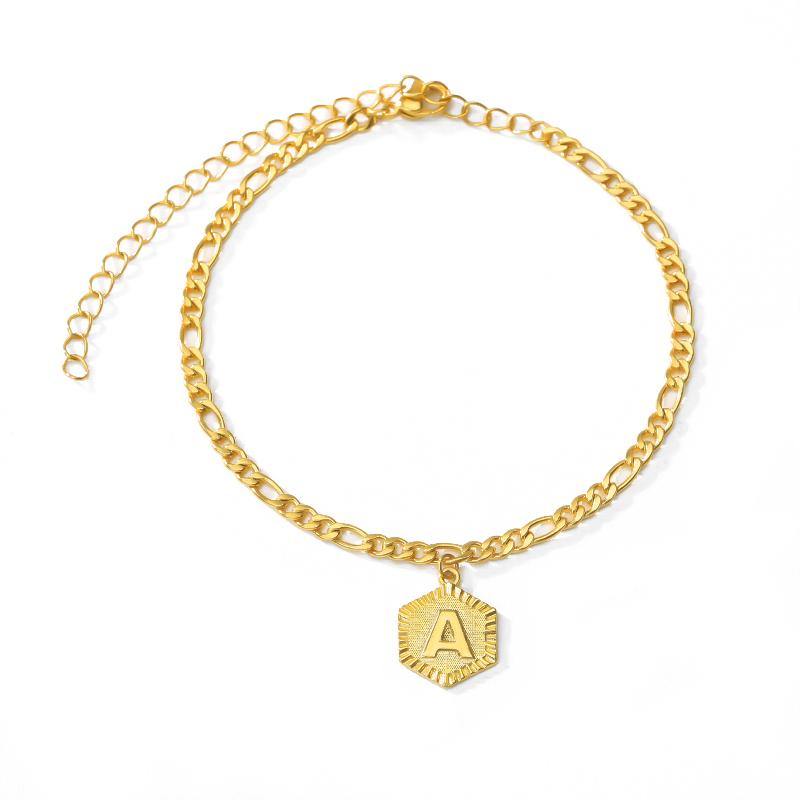 Stainless steel initial anklet store